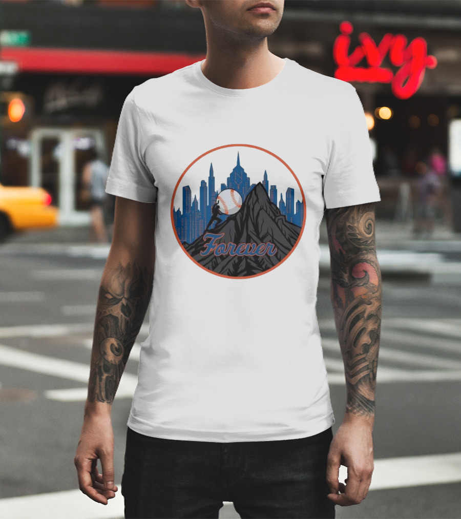 Forever New York Mets City Baseball Skyline T-Shirt