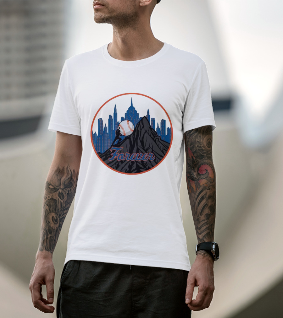 Forever New York Mets City Baseball Skyline T-Shirt