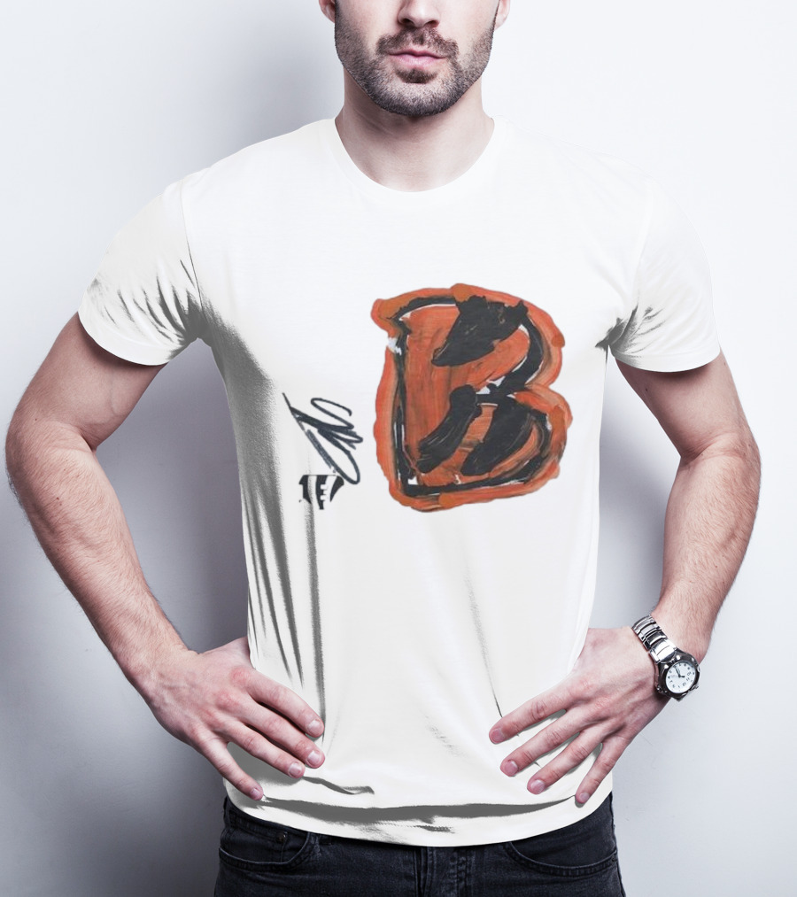 Jermaine Burton Cincinnati Bengals Paint Tri-Blend B T-Shirt