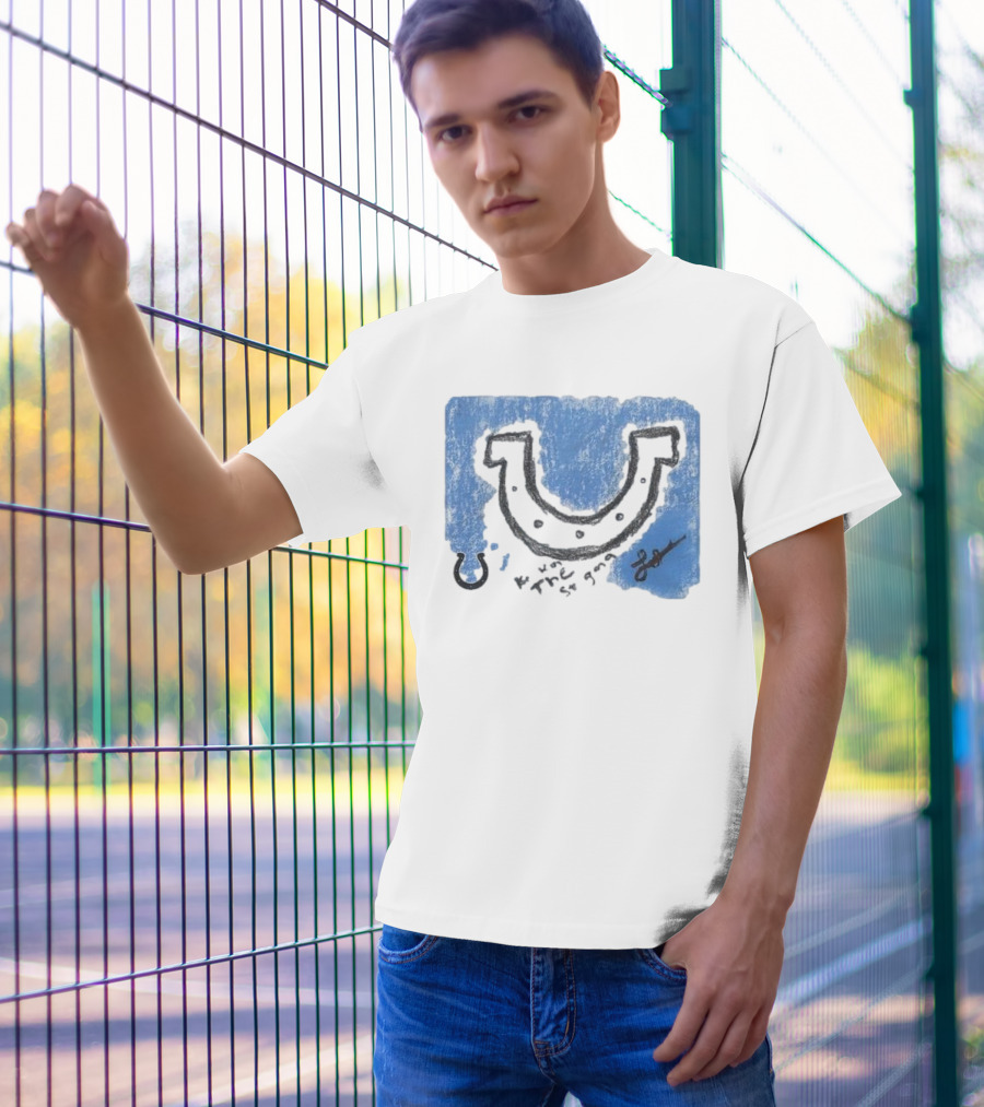 Laiatu Latu Indianapolis Colts Rookie Horseshoe Paint Tri-Blend T-Shirt