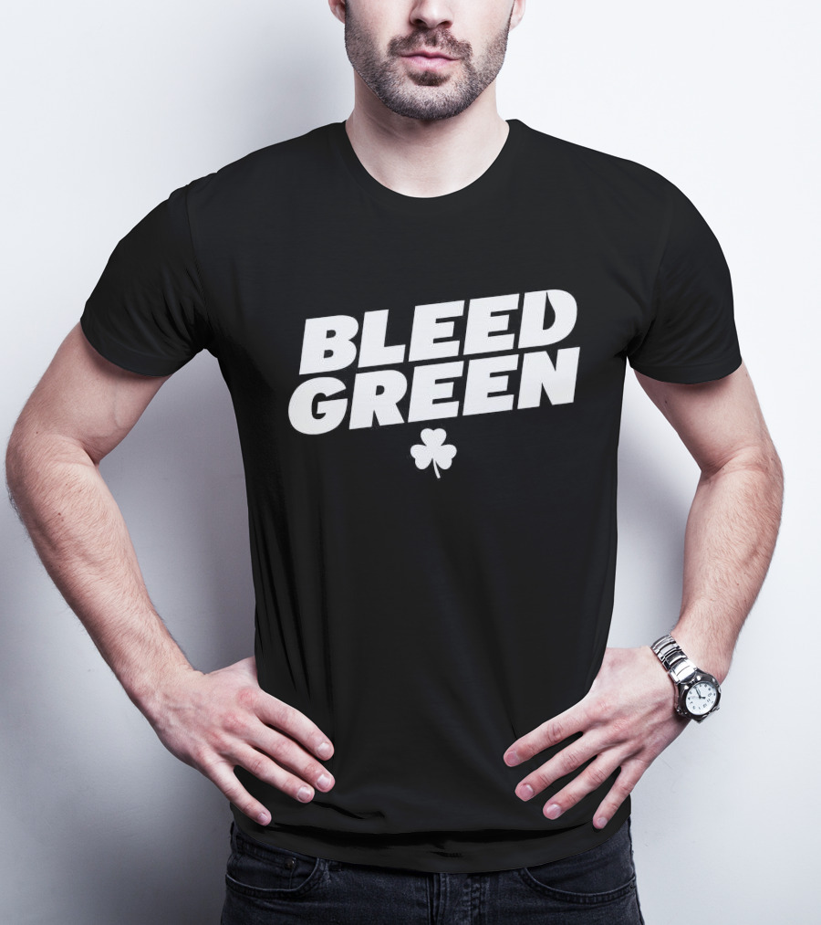 Bleed Green Celtics Boston Basketball NBA T-Shirt
