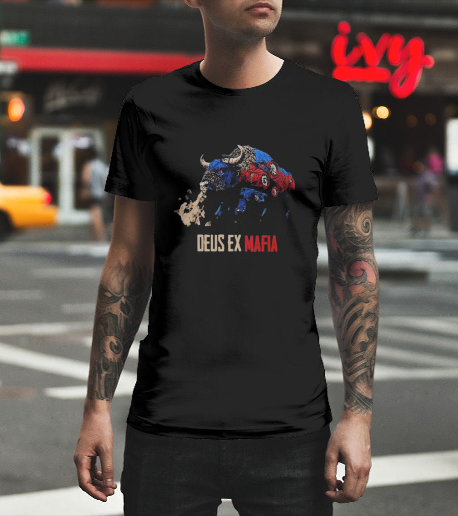 Buffalo Bills Deus Ex Mafia Charging Buffalo T-Shirt