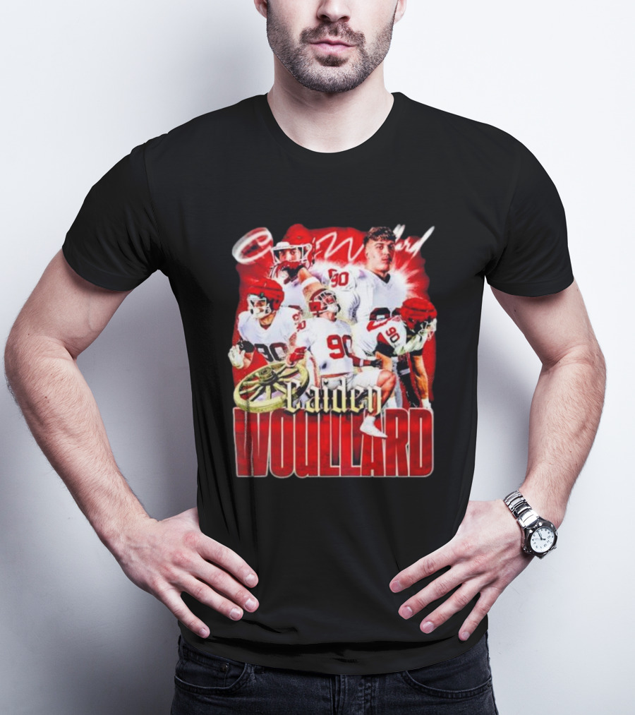 Caiden Wouillard 90 Football Action Collage T-Shirt