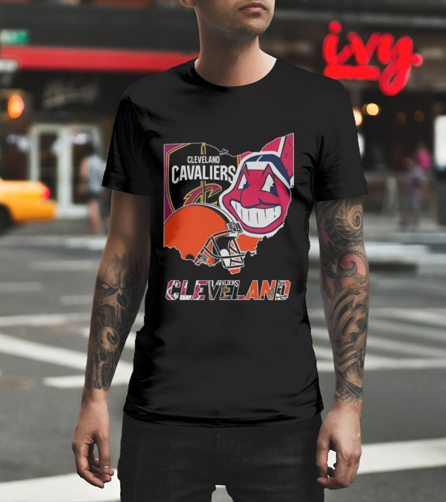 Cleveland Cavaliers Indians Browns Sports Team Fan Gear T-Shirt