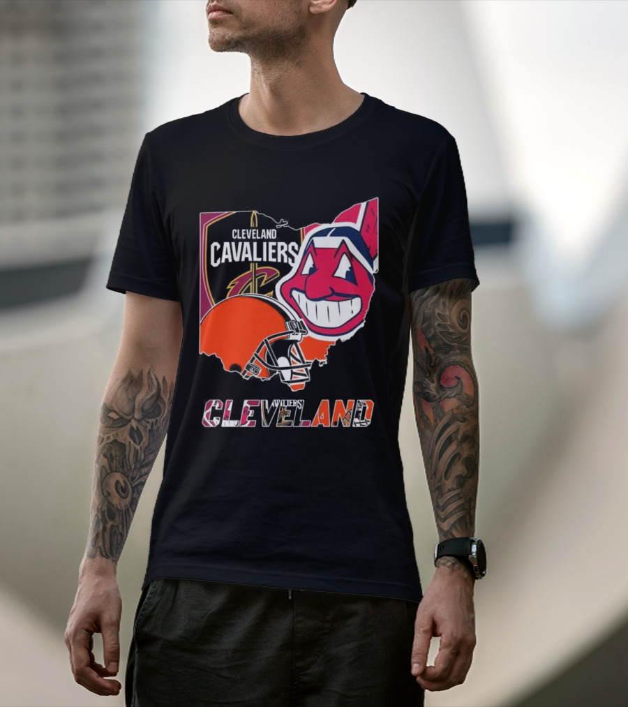 Cleveland Cavaliers Indians Browns Sports Team Fan Gear T-Shirt