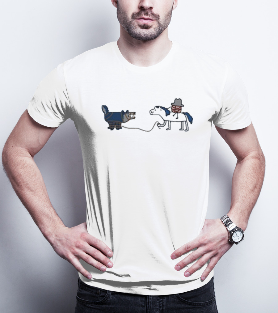Paint Mavs Rope Tie Up Wolves Cowboy Horse Hat T-Shirt