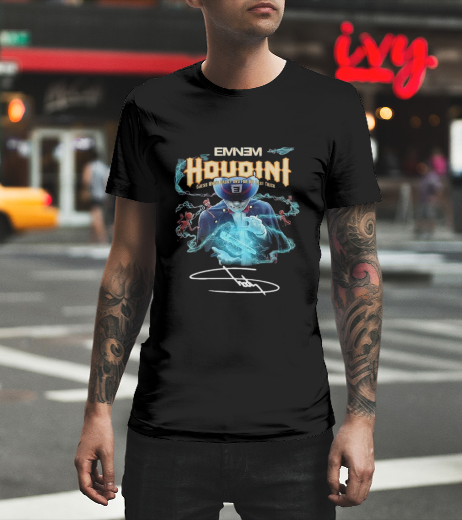 Eminem Houdini Guess Who’s Back And For My Last Trick Signature Magician T-Shirt