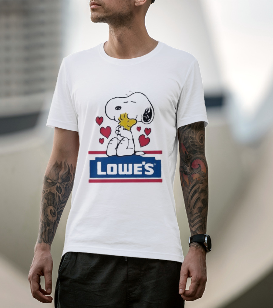 Snoopy Woodstock Hearts Lowe's Embrace T-Shirt
