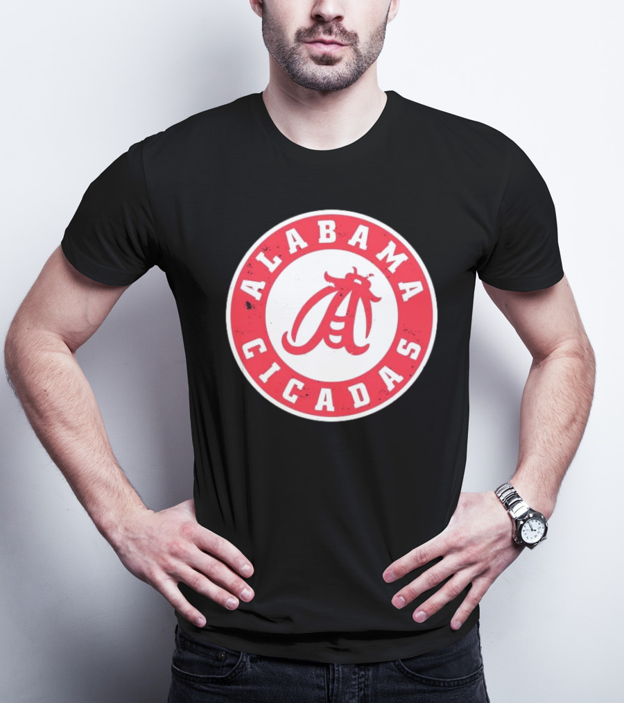 Alabama Cicadas Football Team NCAA Logo Red Circle T-Shirt