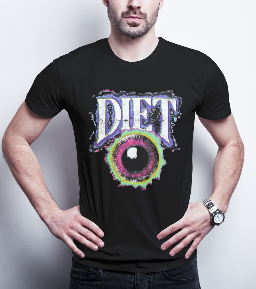 Diet Starts Monday Eyeball Colorful Retro T-Shirt