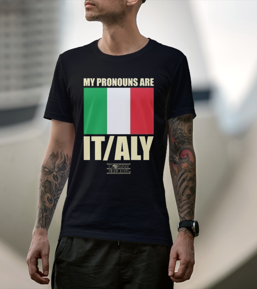Dorian Electra My Pronouns Are Italy IT/ALY Italian Flag T-Shirt
