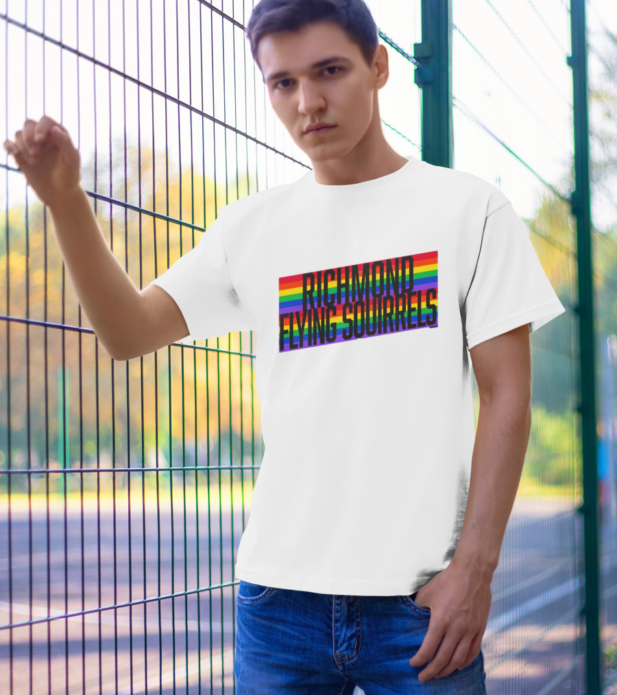 Richmond Flying Squirrels Pride Rainbow Stow T-Shirt