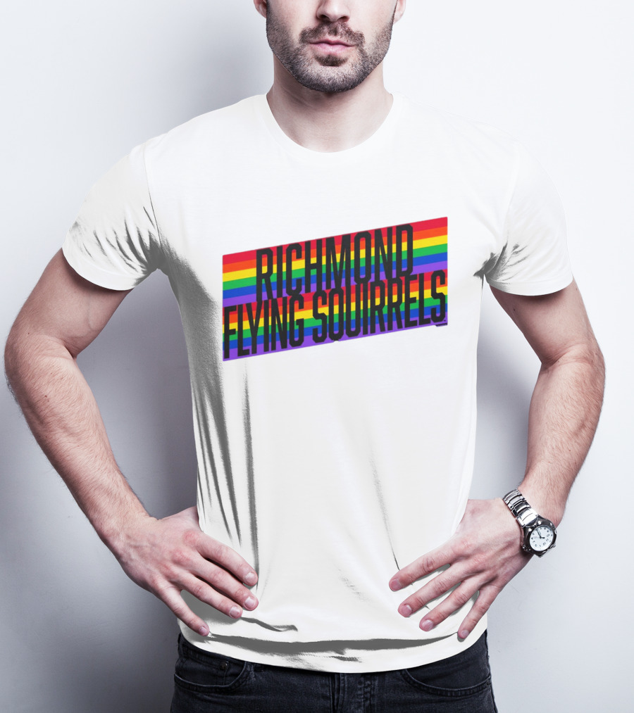 Richmond Flying Squirrels Pride Rainbow Stow T-Shirt