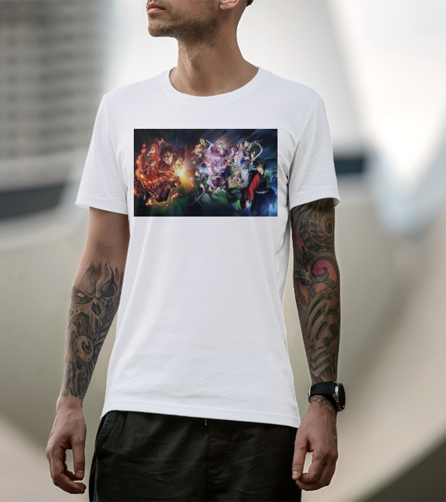Demon Slayer Kimetsu No Yaiba Epic Hashira Training Battle Scene T-Shirt