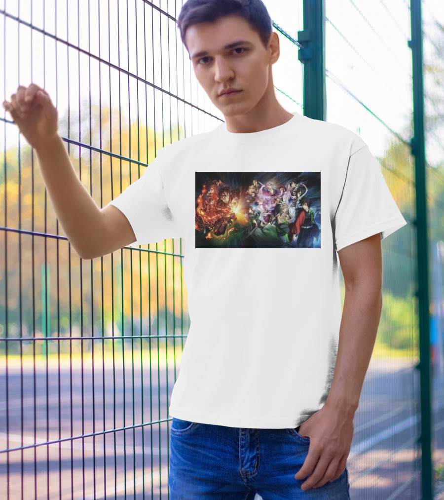 Demon Slayer Kimetsu No Yaiba Epic Hashira Training Battle Scene T-Shirt