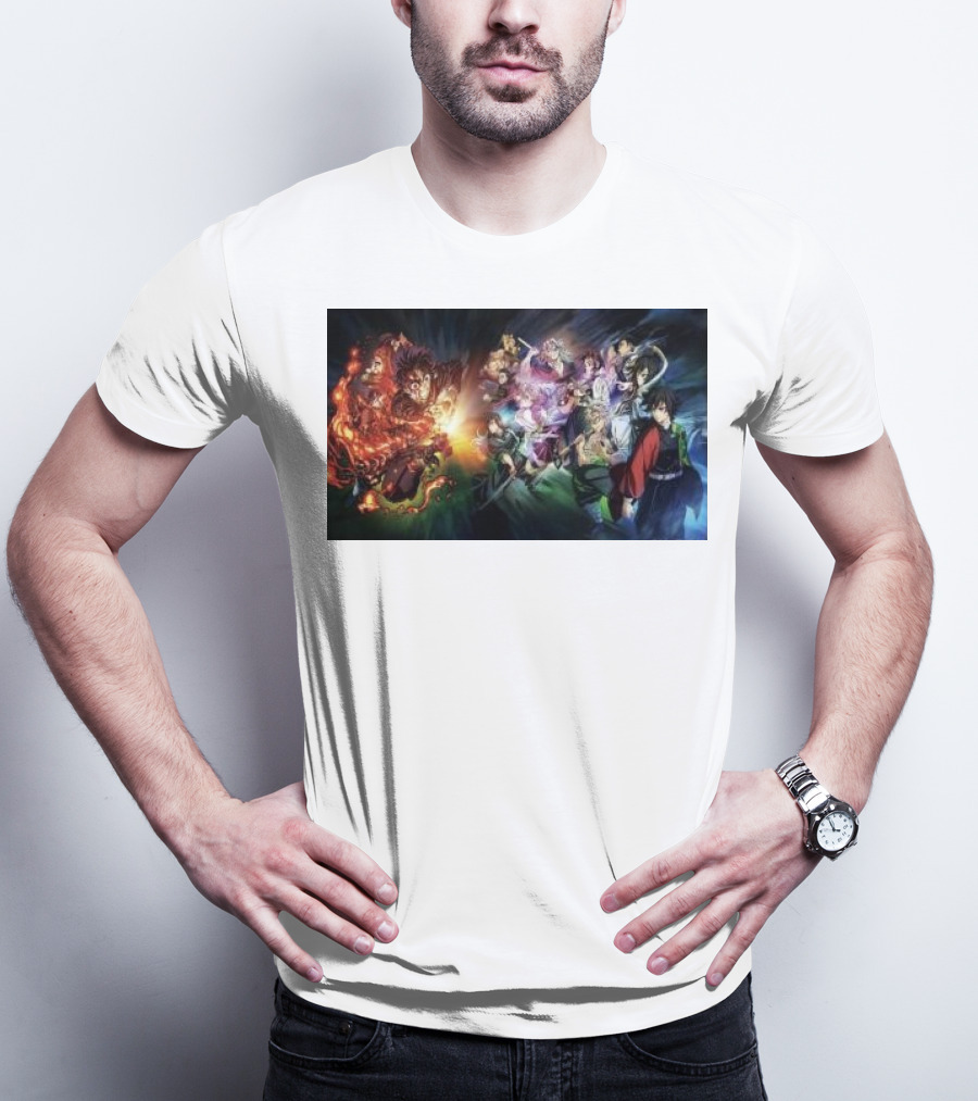 Demon Slayer Kimetsu No Yaiba Epic Hashira Training Battle Scene T-Shirt
