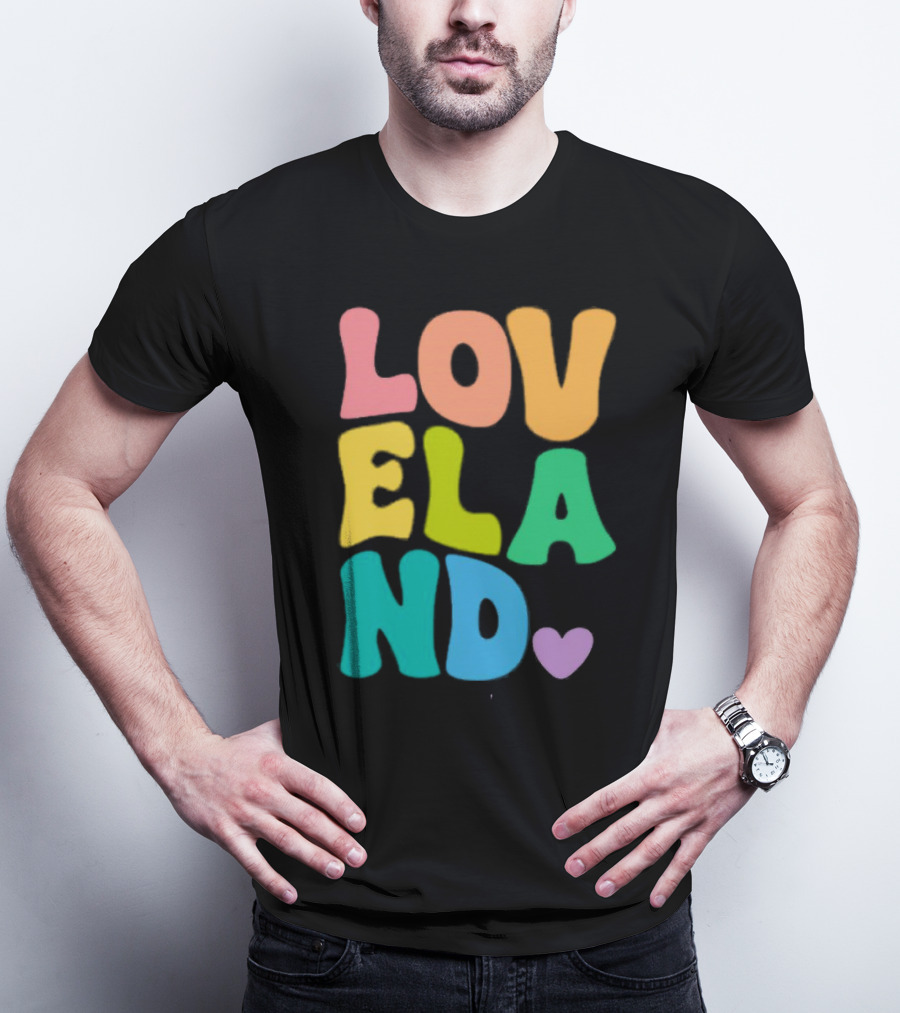 Loveland Rainbow Letters With Heart T-Shirt