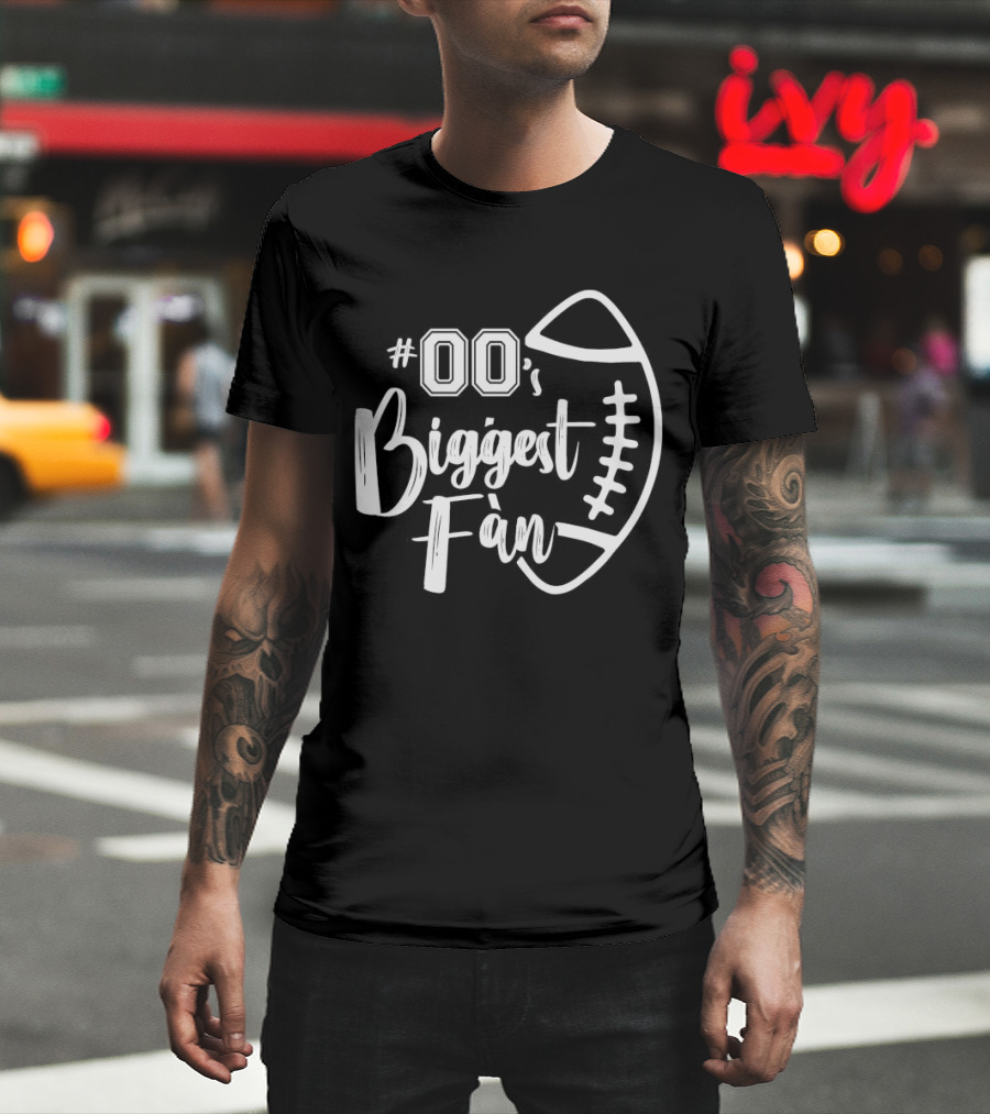 00's Biggest Fan Football T-Shirt