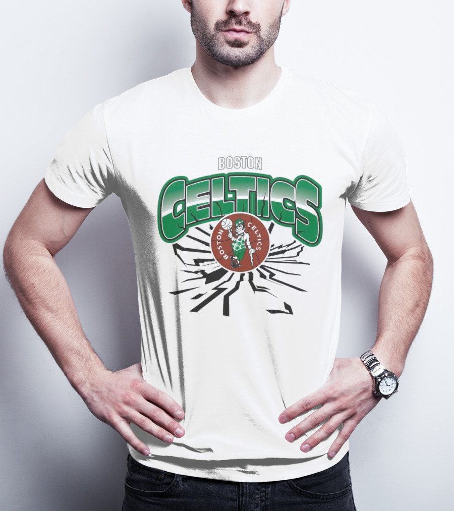 Boston Celtics Basketball NBA Power Earthquake T-Shirt
