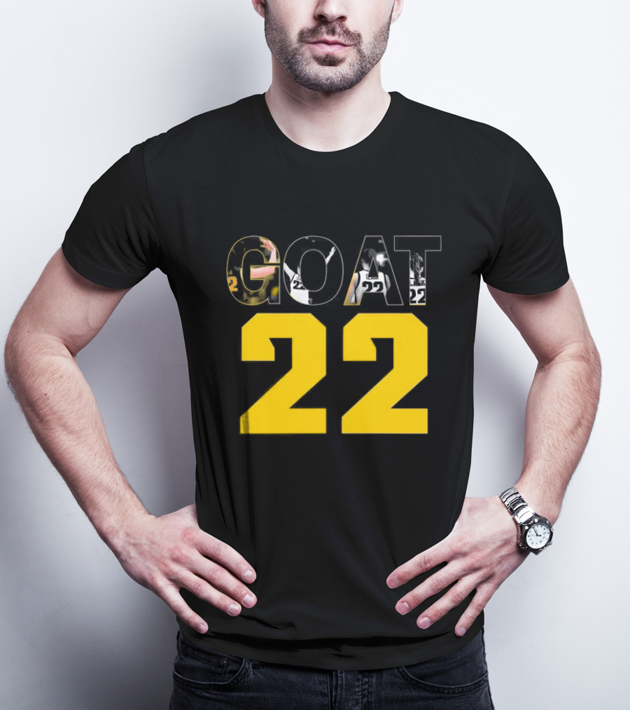 GOAT 22 Caitlin Clark Iowa Hawkeyes Basketball Player Iconic Number T-Shirt