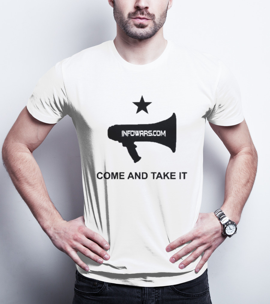 Infowars.com Come And Take It Star Megaphone T-Shirt