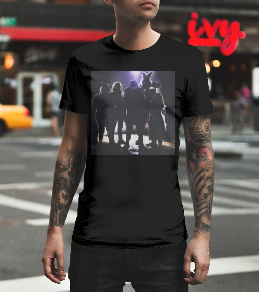 Fightful Wrestling Wyatt Sicks Illuminated Shadow Group Photo T-Shirt