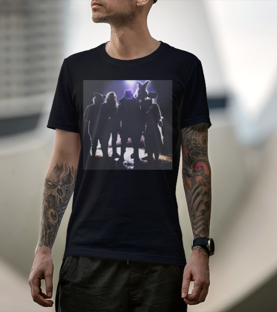 Fightful Wrestling Wyatt Sicks Illuminated Shadow Group Photo T-Shirt