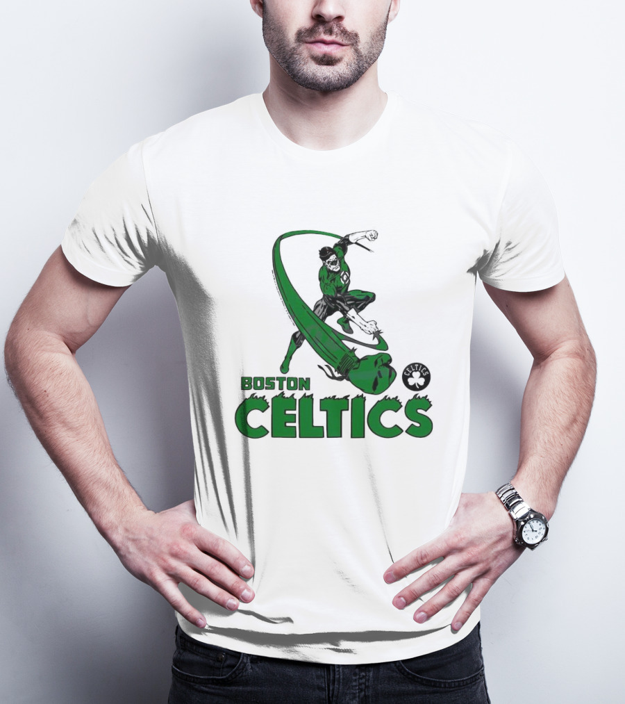 Boston Celtics Green Lantern Comics T-Shirt
