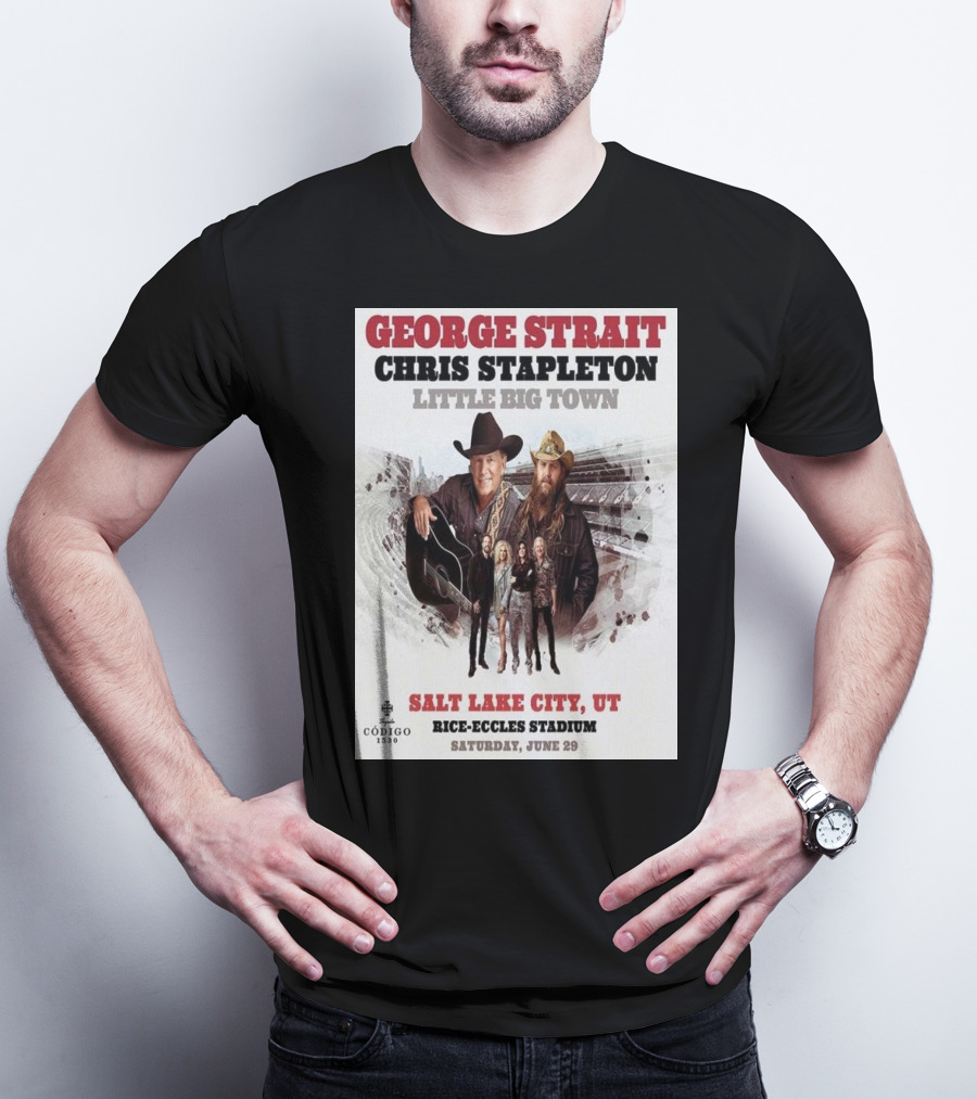 George Strait Chris Stapleton Little Big Town Salt Lake City UT Rice-Eccles Stadium Saturday June 29 T-Shirt