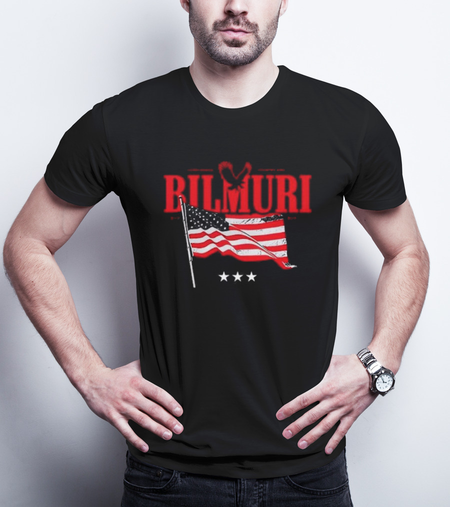 Bilmuri Corn Based Country Emo American Flag Stars Eagle T-Shirt