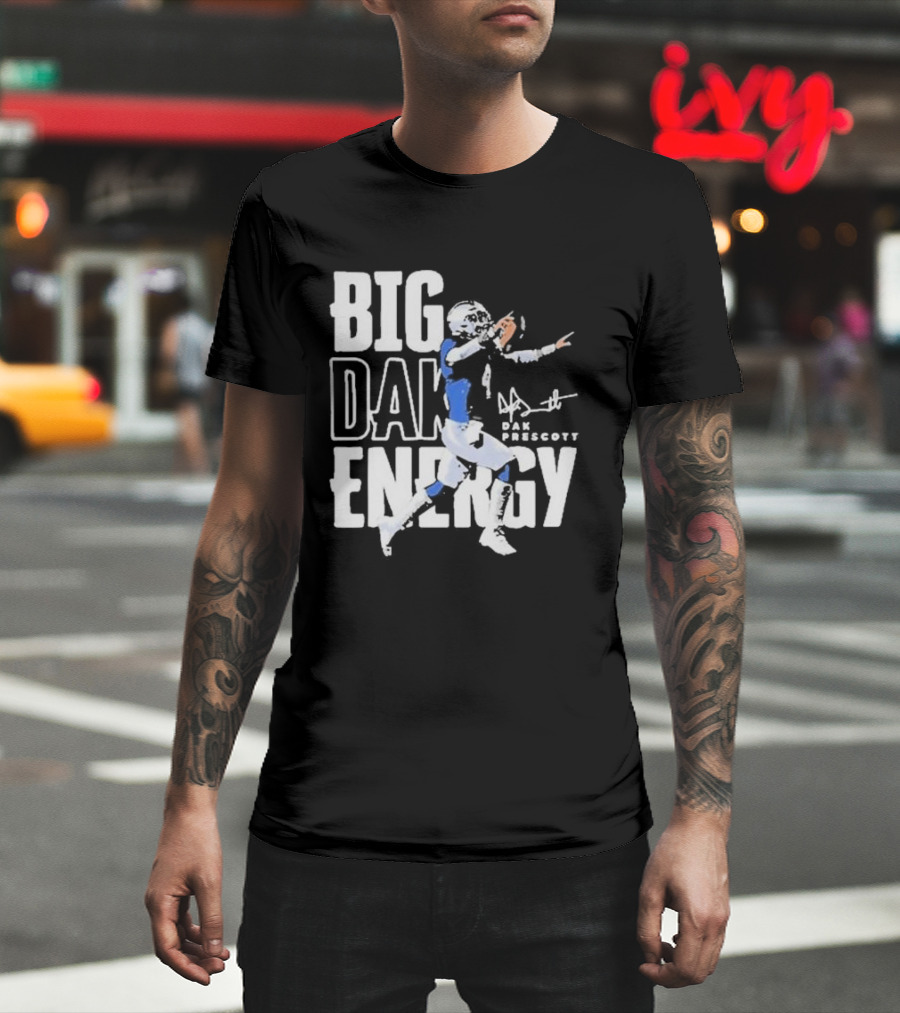 Dallas Cowboys Big Dak Energy Dak Prescott Player Signature T-Shirt