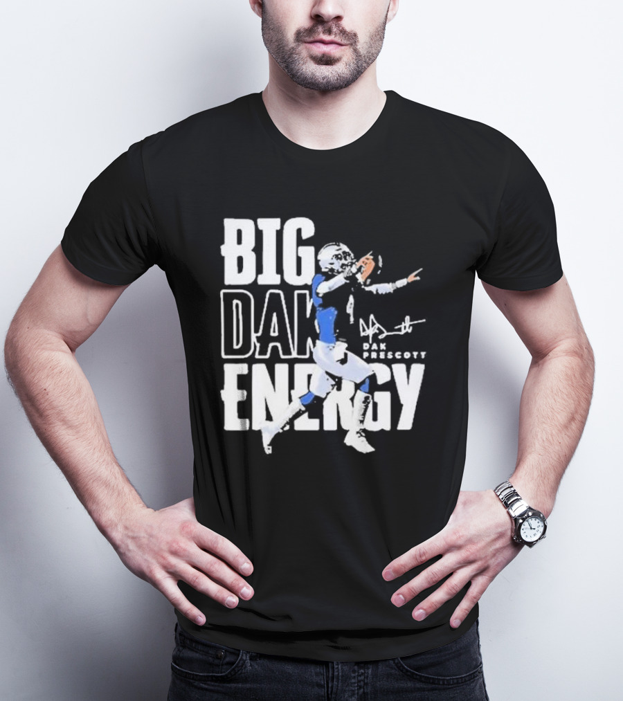 Dallas Cowboys Big Dak Energy Dak Prescott Player Signature T-Shirt