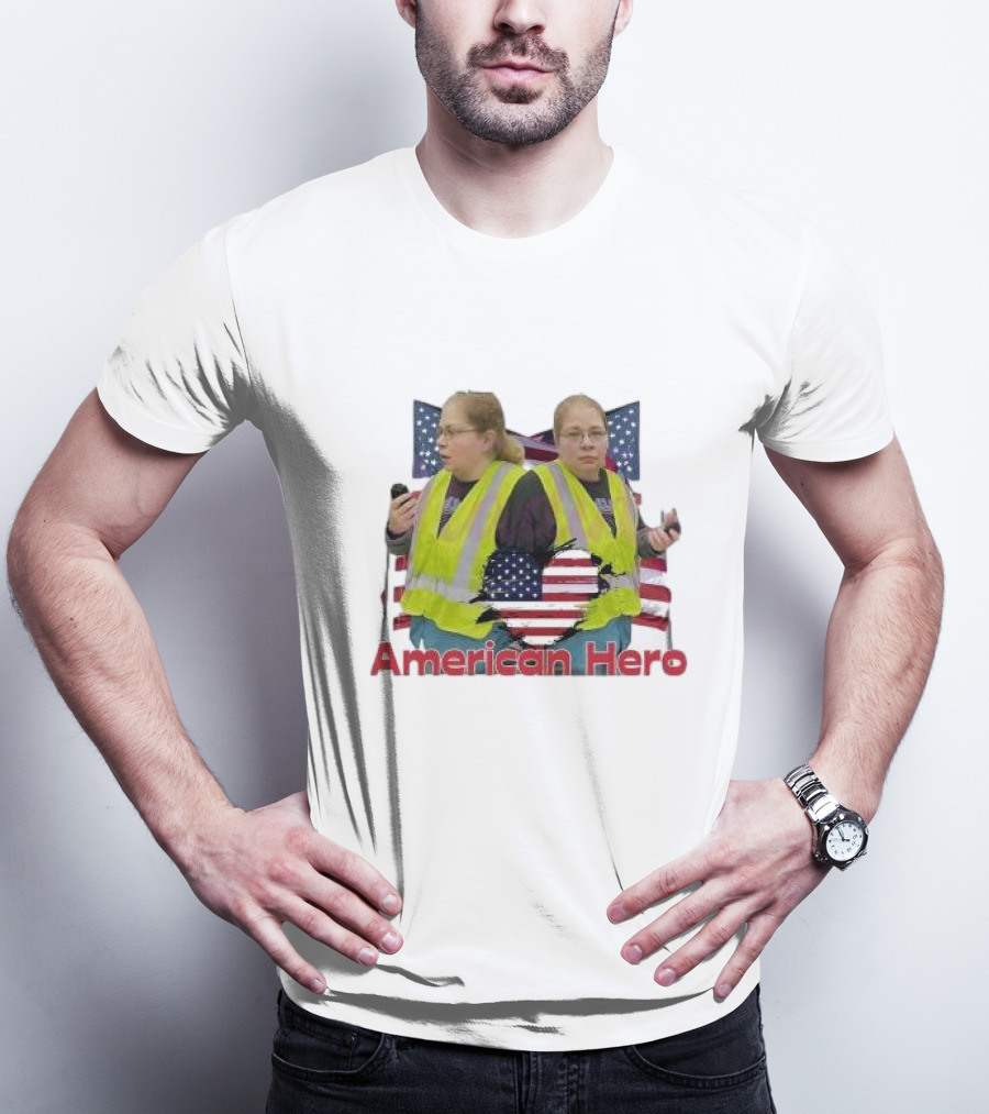 Gail Lewis American Hero Stars And Stripes Reflection T-Shirt