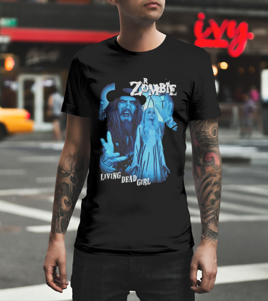 Rob Zombie Living Dead Girl Blue Gothic Horror T-Shirt