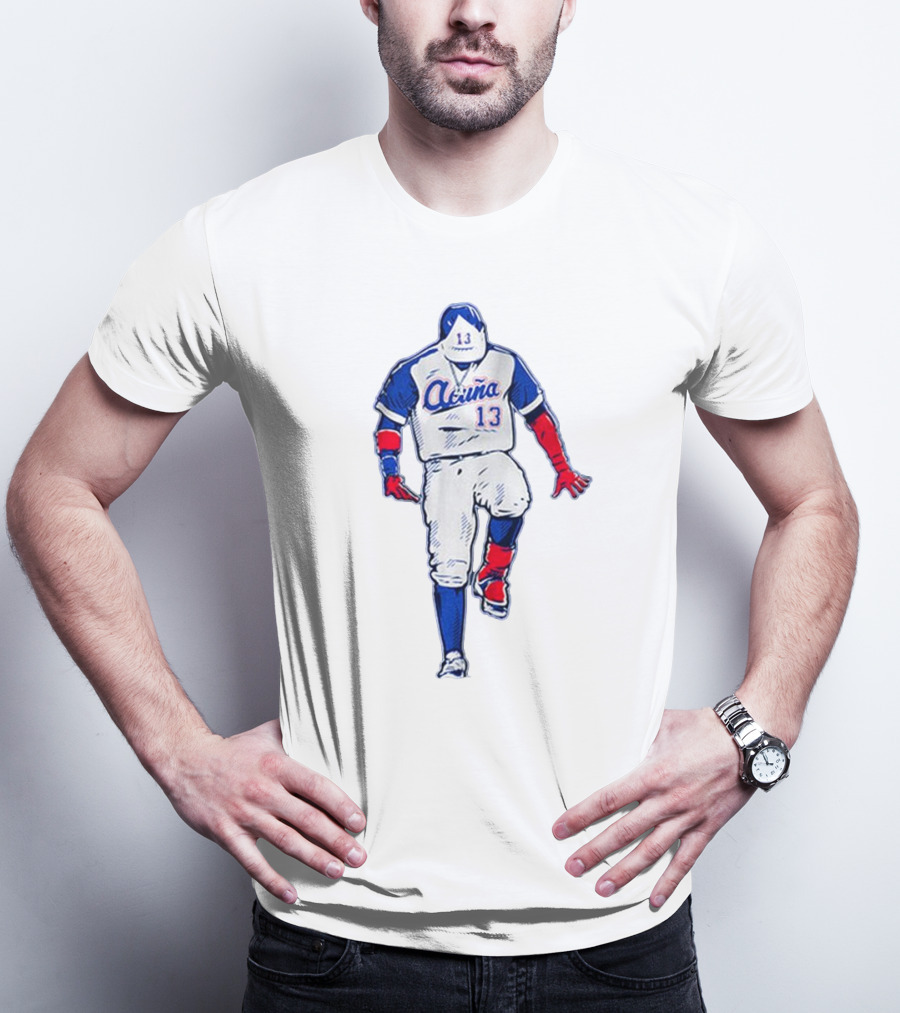 Ronald Acuña Jr. Number 13 Bold Pose Signature T-Shirt