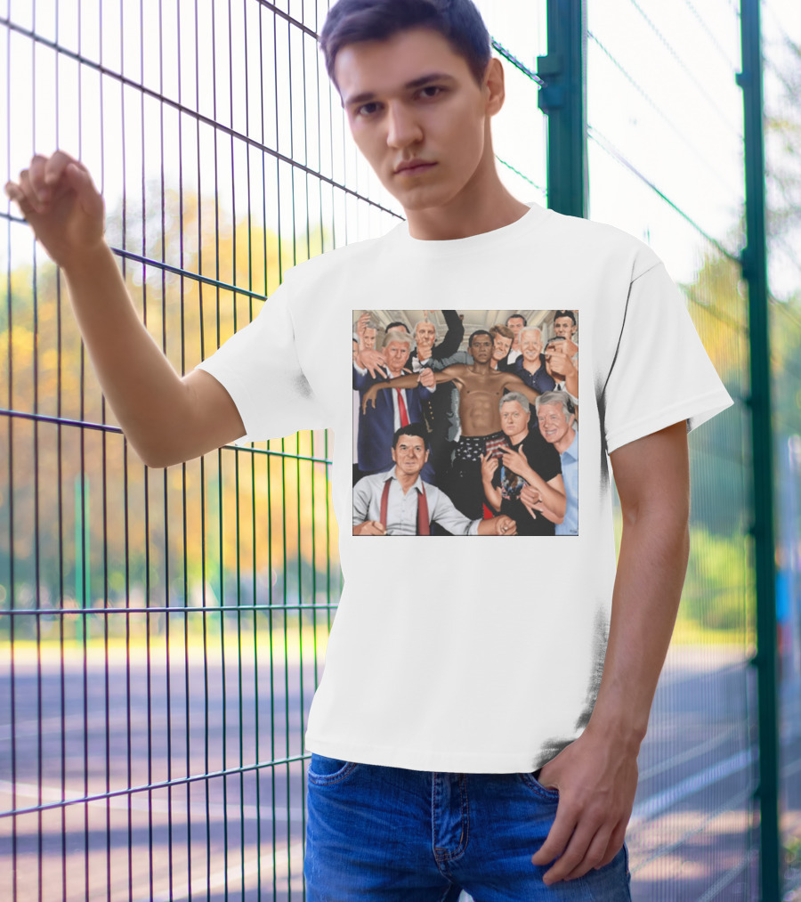 The Wright Artist Glory Boyz U.S. Political Leaders Group Photo T-Shirt