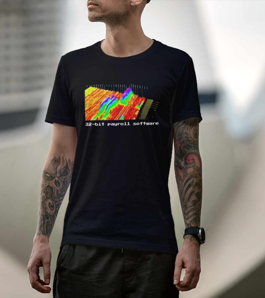 Ayush S Joinwarp 32-Bit Payroll Software Rainbow Spectrum Visualization T-Shirt