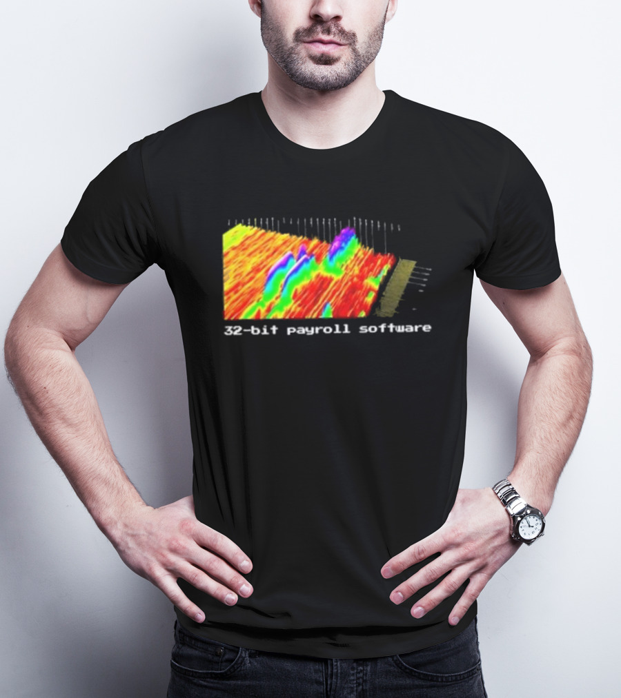 Ayush S Joinwarp 32-Bit Payroll Software Rainbow Spectrum Visualization T-Shirt