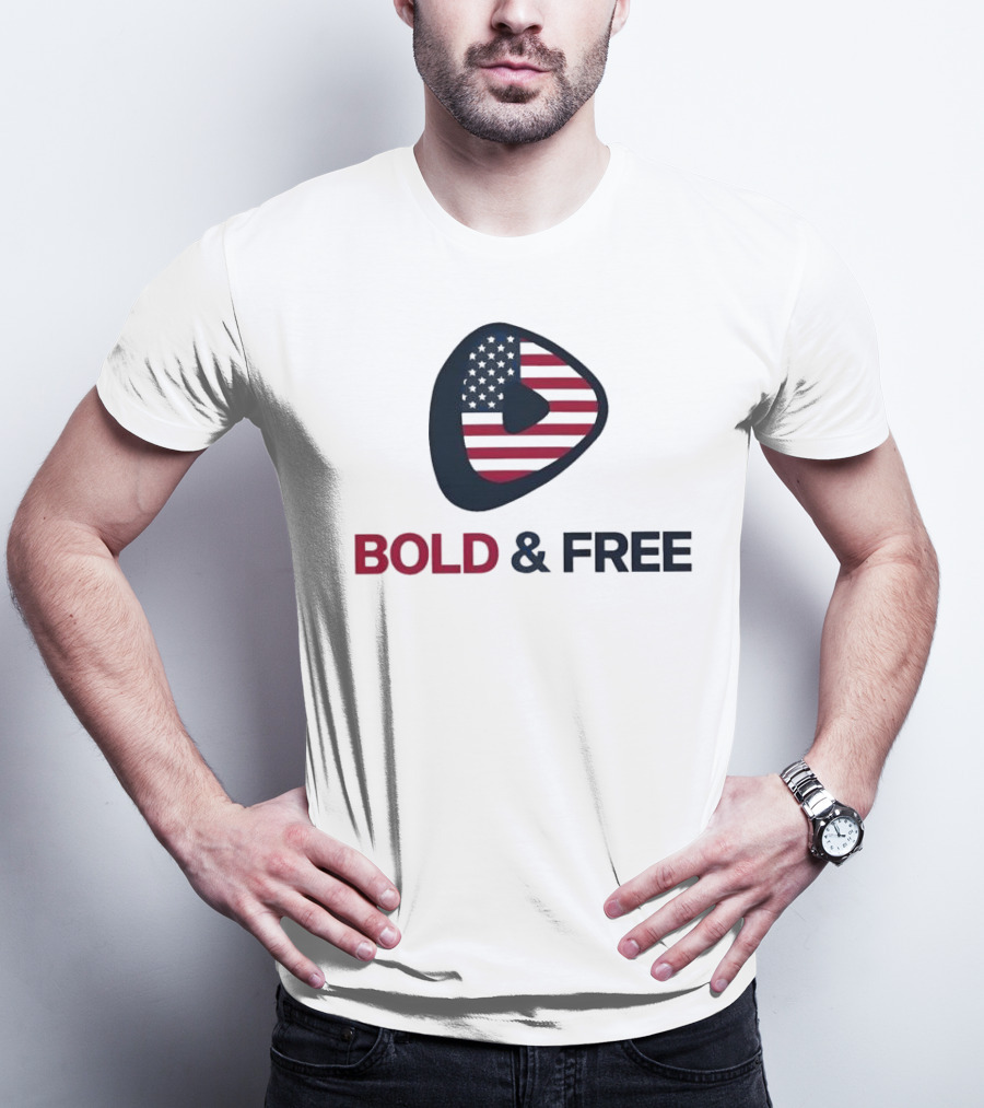 Bold And Free USA Rick Racela Flag T-Shirt