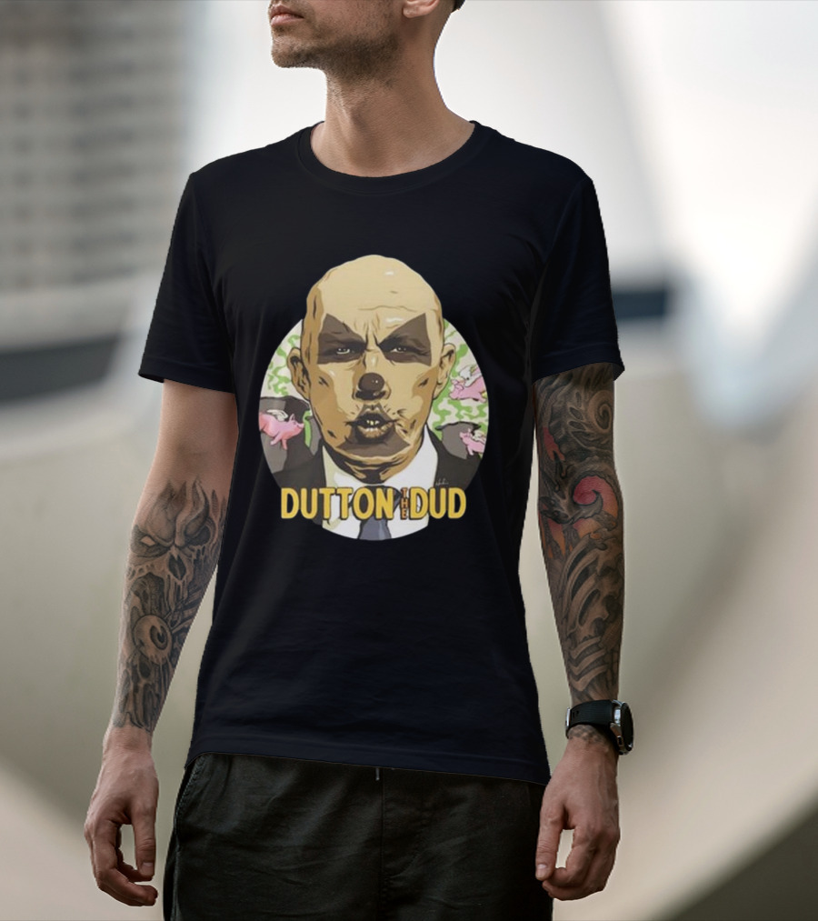 Dutton The Dud James Hillier Dutton Pigs Fly Caricature T-Shirt