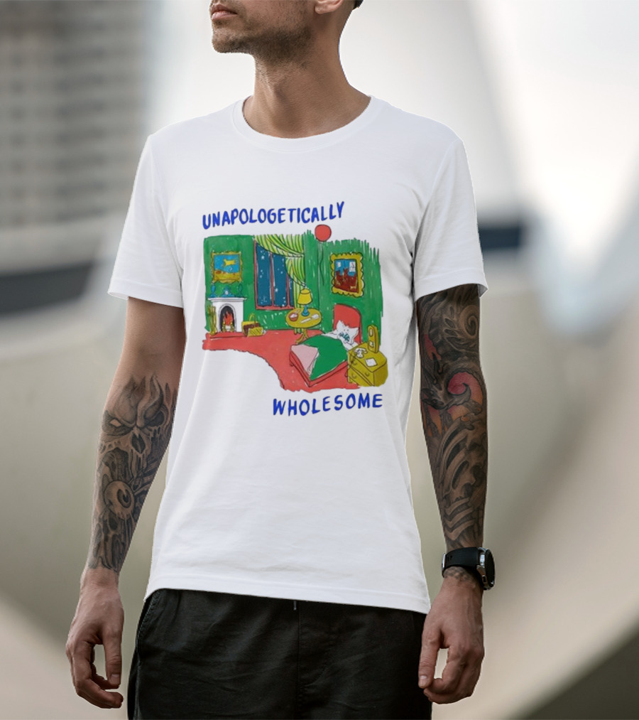 Unapologetically Wholesome Cozy Bedroom Scene T-Shirt