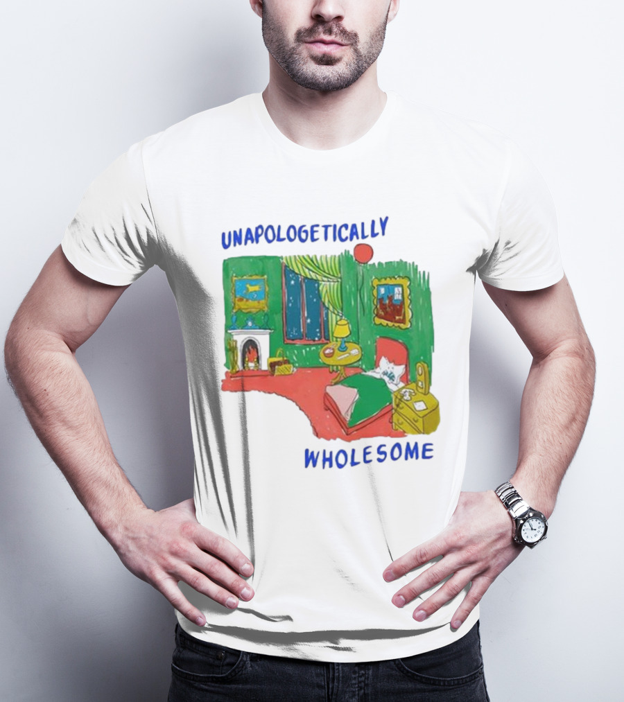 Unapologetically Wholesome Cozy Bedroom Scene T-Shirt