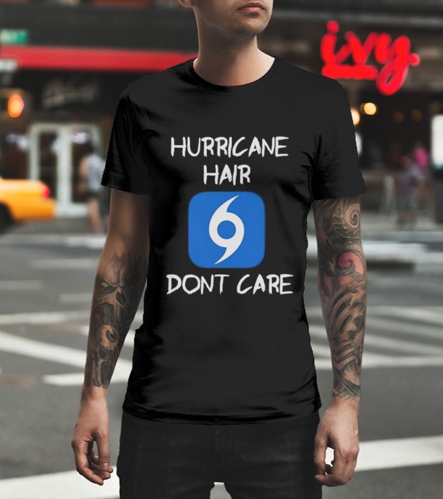Hurricane Hair Don't Care Blue T-Shirt