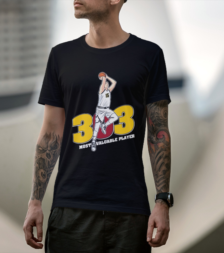 Nikola Jokic 303 Most Valuable Player Basketball 15 T-Shirt