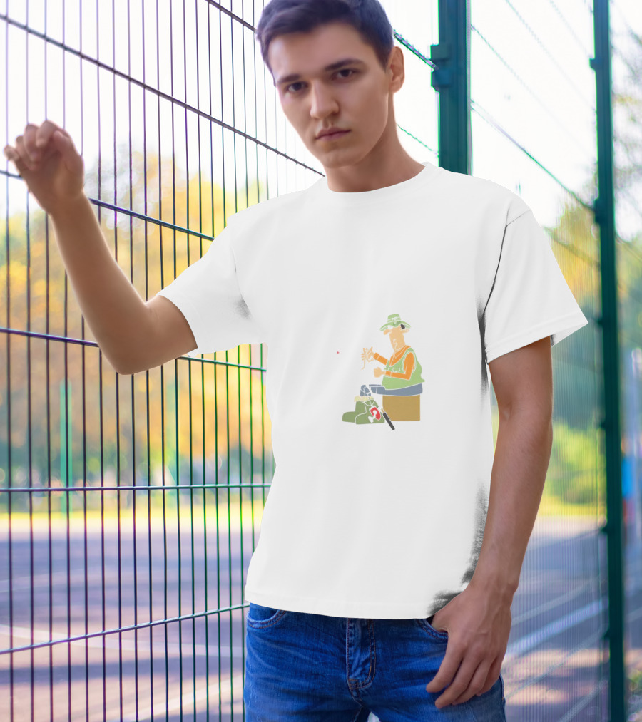 I Am A Masterbaiter Fishing Cartoon Humor T-Shirt