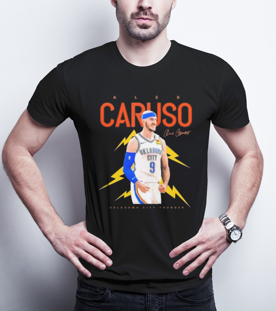 Alex Caruso Oklahoma City Thunder Basketball Superstar Signature T-Shirt