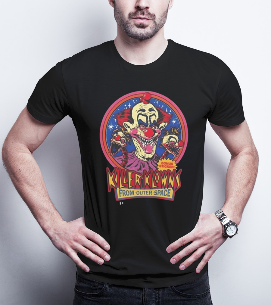 Killer Klowns From Outer Space Bonus Sticker T-Shirt