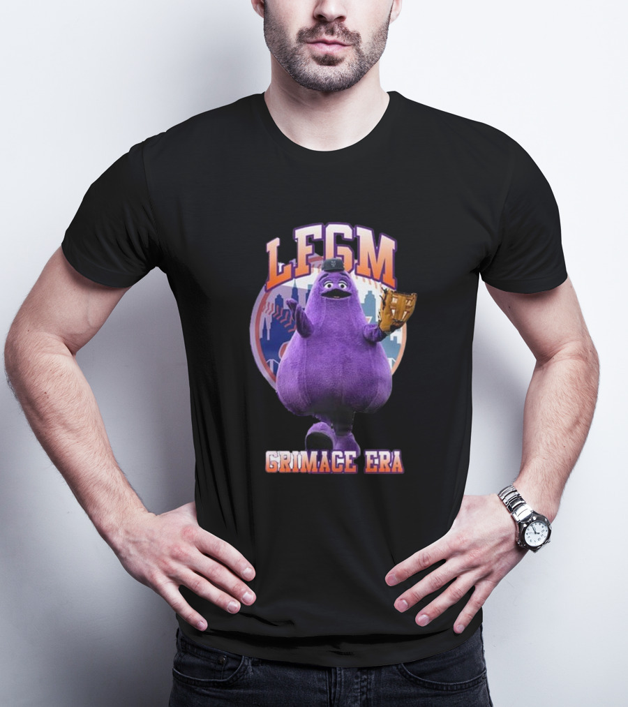 LFGM Grimace Era Mets Baseball Crossover T-Shirt