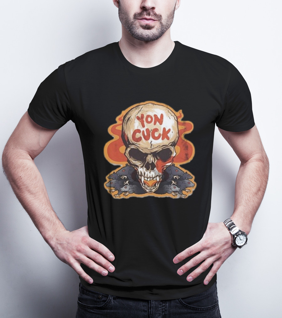 Mcelroy Yon Cuck Skull With Rats T-Shirt
