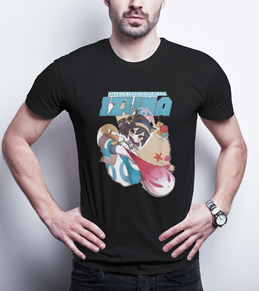 Izuna’s Xtreme Beach Volleyball Anime Character With Beach Elements T-Shirt